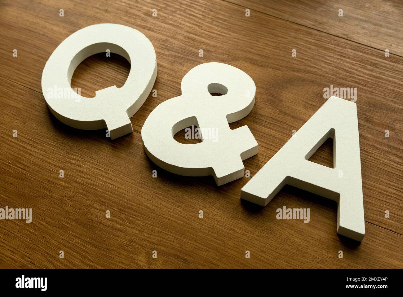 Question and answers concept. Wooden alphabet of letter q and a Stock ...