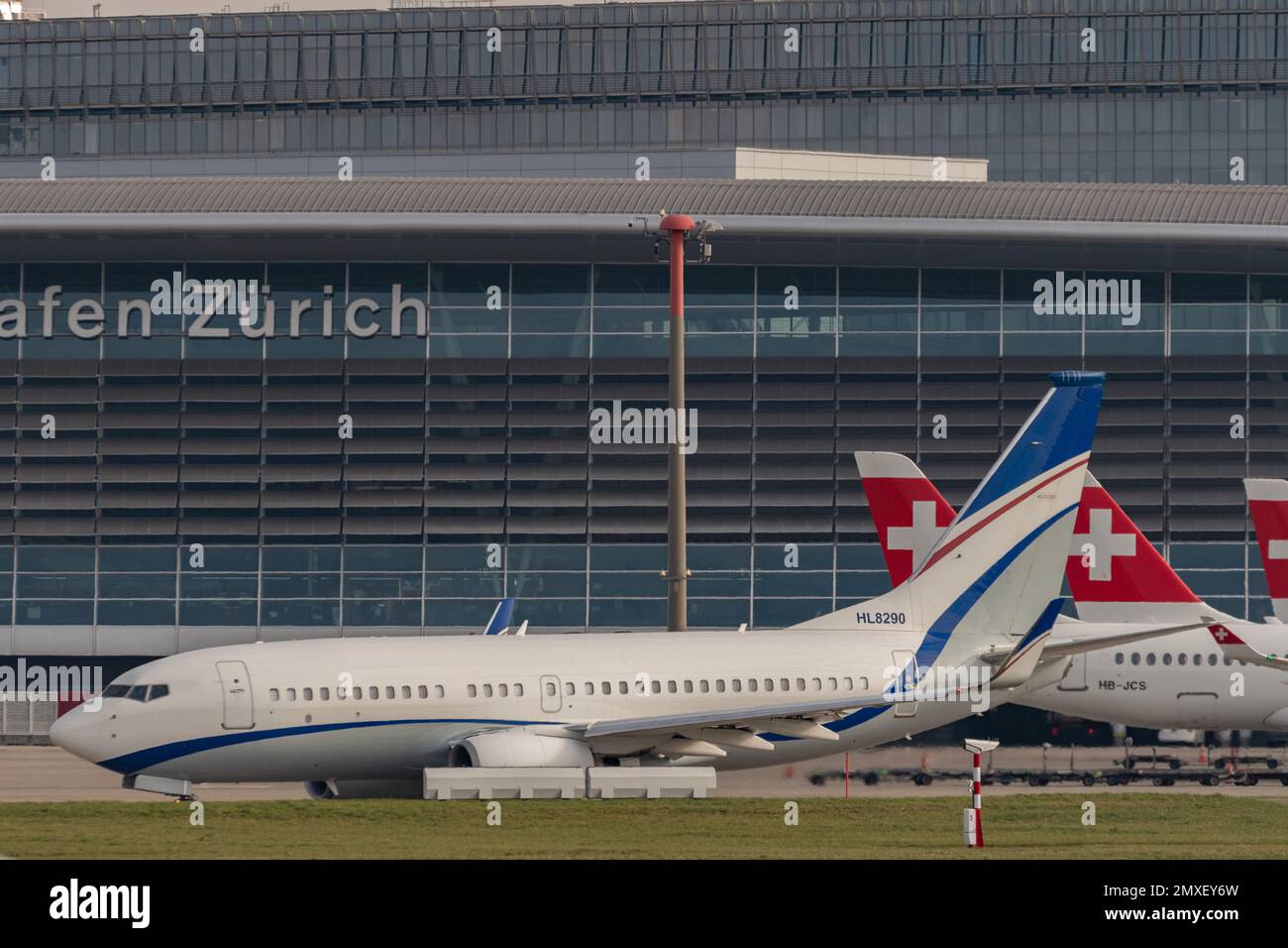 Zurich, Switzerland, January 20, 2023 Hyundai korean Boeing 737-7GE ...