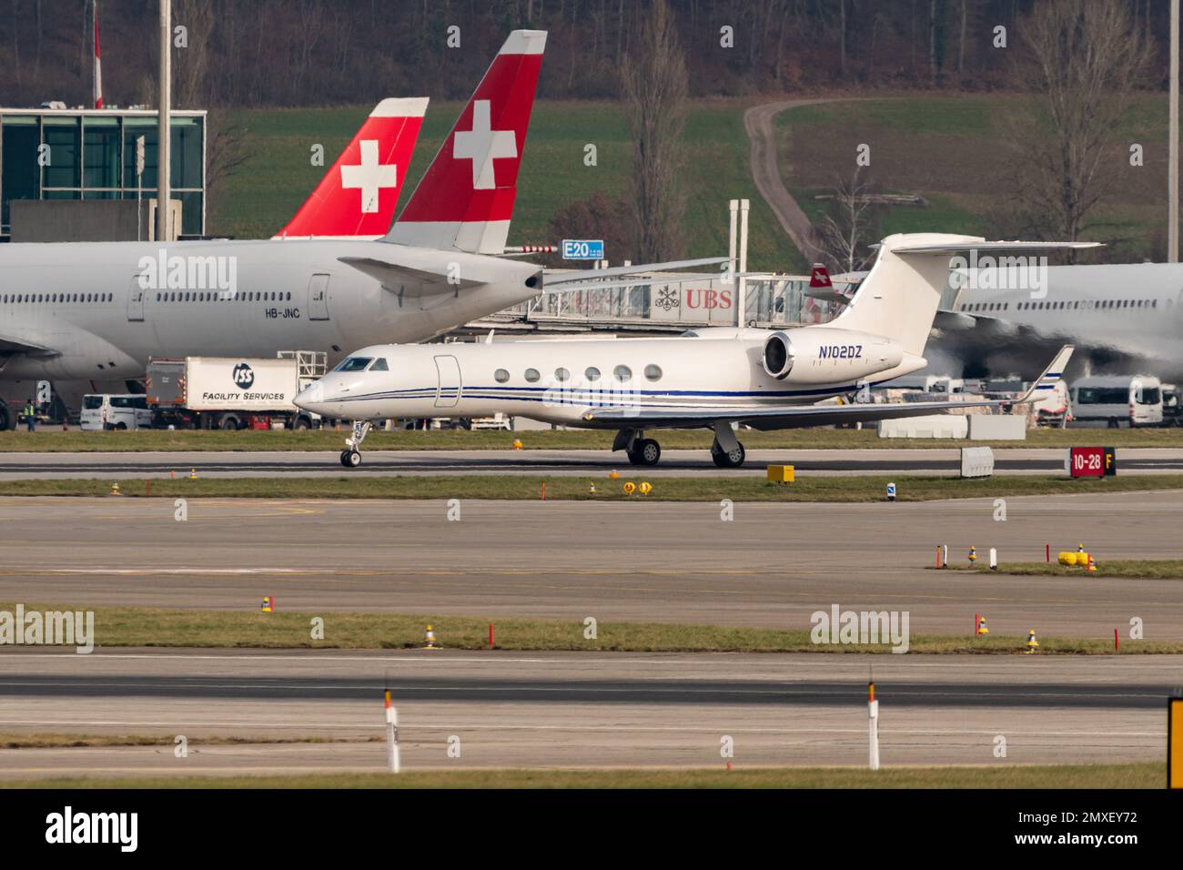 Zurich, Switzerland, January 20, 2023 Gulfstream G5 business aircraft ...