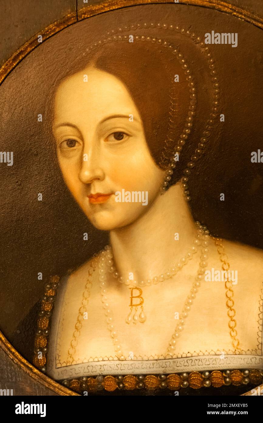 England, Kent, Hever, Hever Castle, Portrait of Anne Boleyn *** Local ...