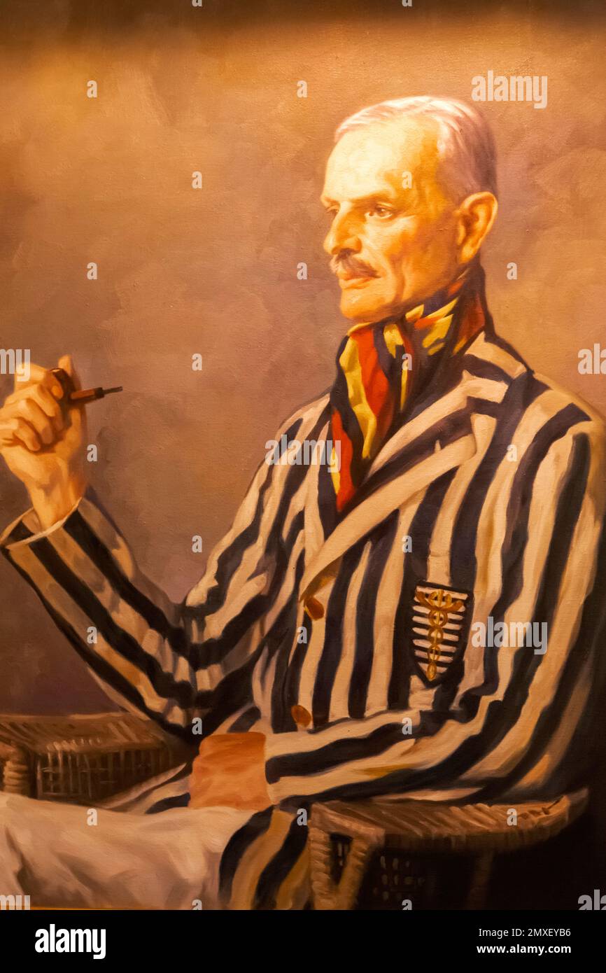 England, Kent, Hever, Hever Castle, Portrait of John Jacob Astor ...