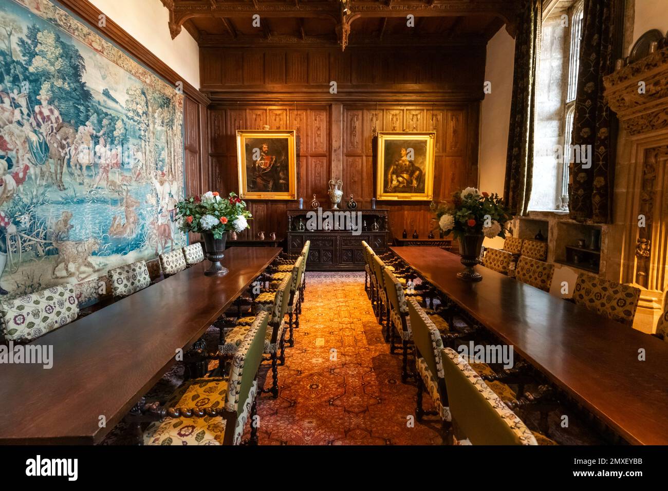 England, Kent, Hever, Hever Castle, The Dining Hall *** Local Caption ...