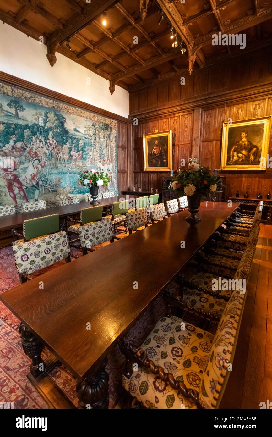 England, Kent, Hever, Hever Castle, The Dining Hall *** Local Caption ...