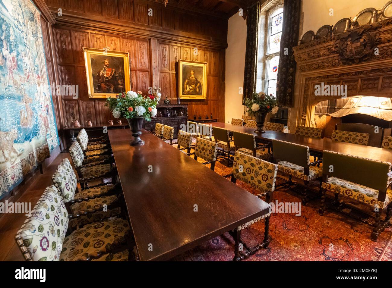 England, Kent, Hever, Hever Castle, The Dining Hall *** Local Caption ...