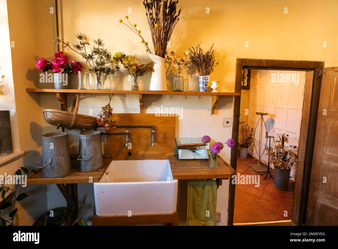 England, West Sussex, Handcross, Nymans, House and Gardens, Interior ...