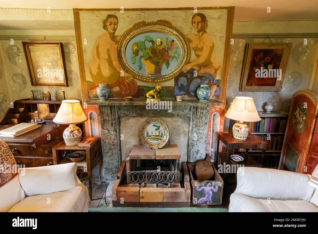 England, East Sussex, Firle, West Firle, Charleston House, The Home of ...