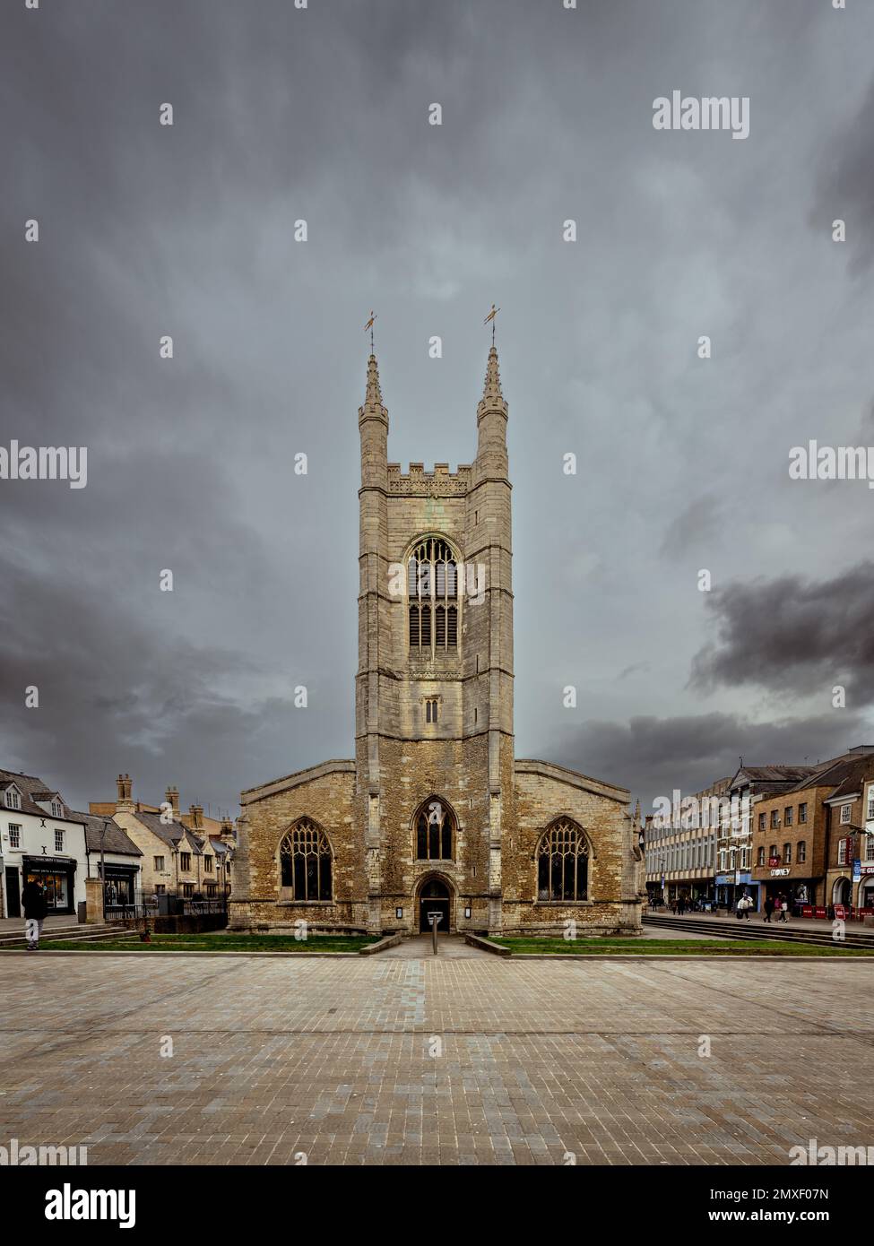 PETERBOROUGH, UK - FEBRUARY 2, 2023. Vertical landscape view of the ...