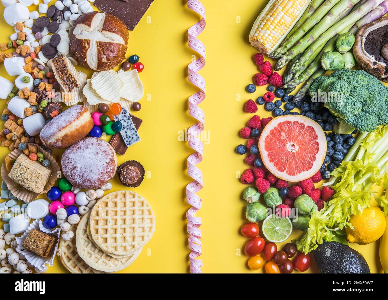 Good vs bad food hi-res stock photography and images - Alamy