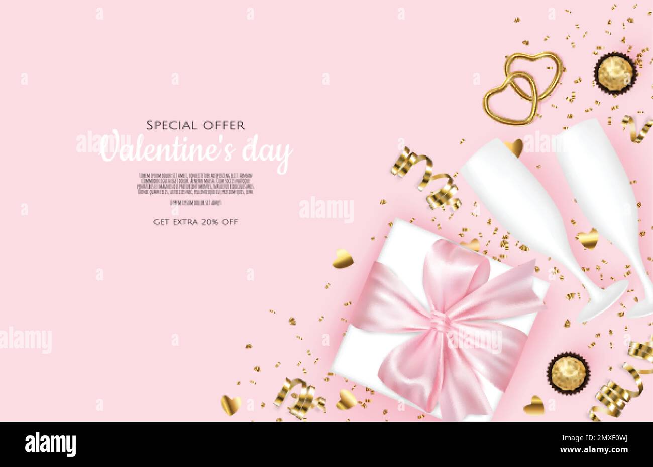 Valentine's day, February 14. Vector illustrations of love, heart, gift ...