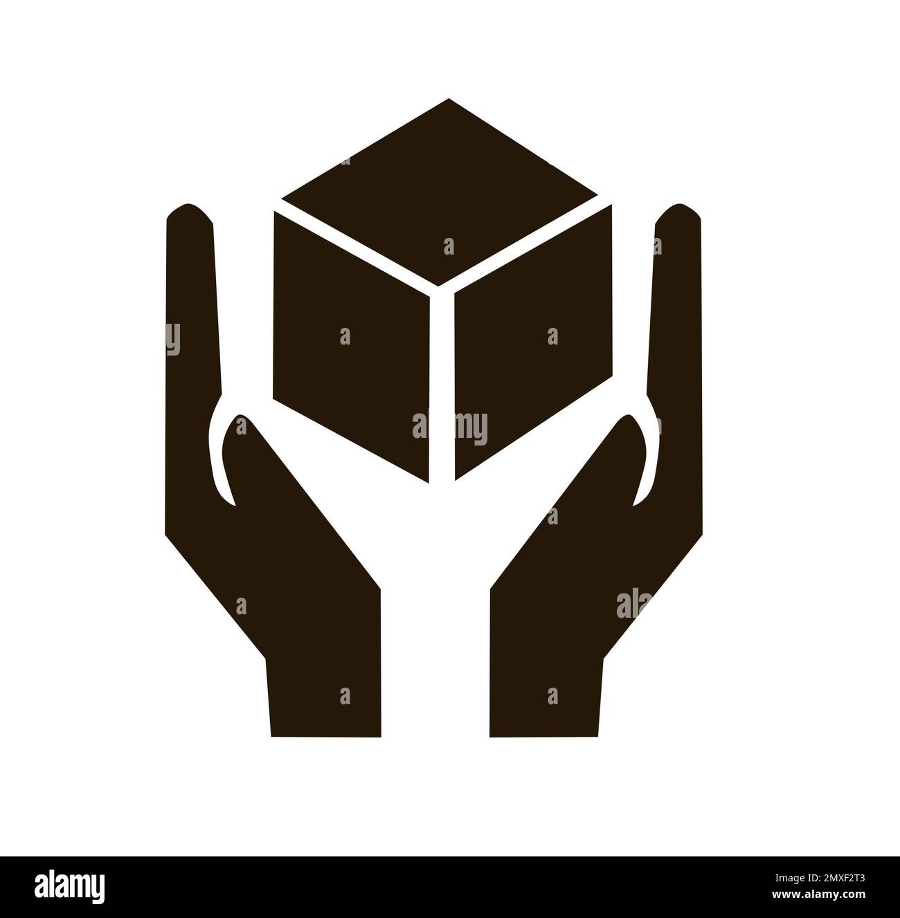 Illustration of packaging symbol on white background Stock Photo - Alamy