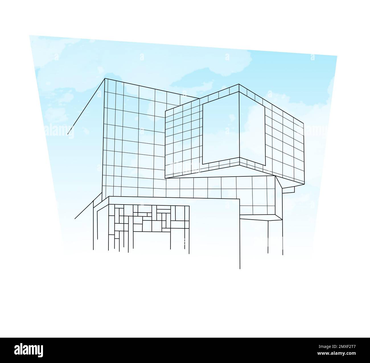 Modern contemporary building university Cut Out Stock Images & Pictures ...