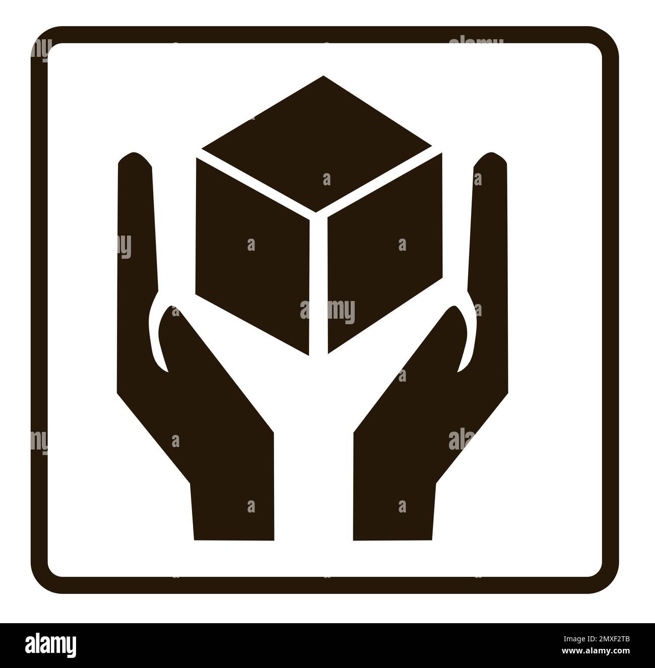 Illustration of packaging symbol on white background Stock Photo - Alamy