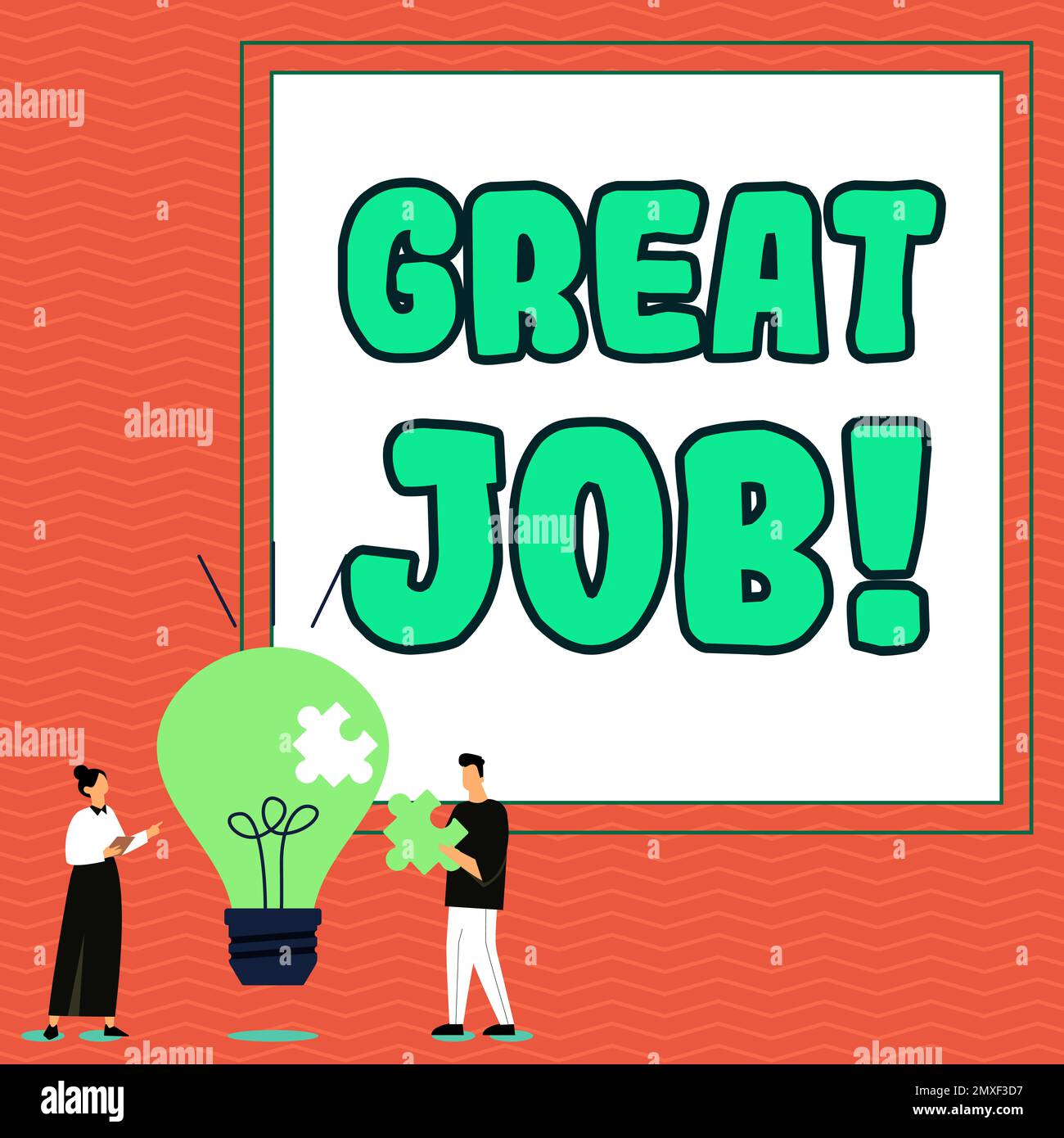 Text caption presenting Great Job, Word Written on used praising ...