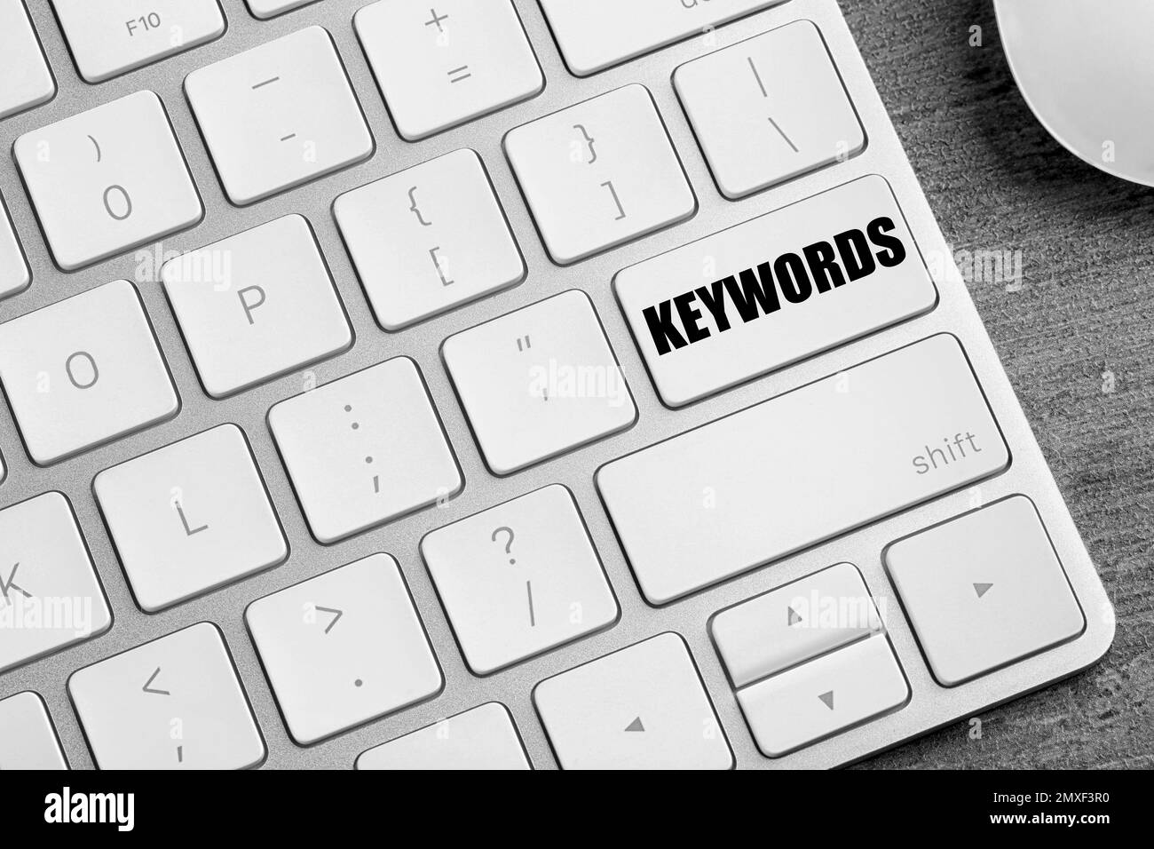 Typing on white keyboard close Black and White Stock Photos & Images ...
