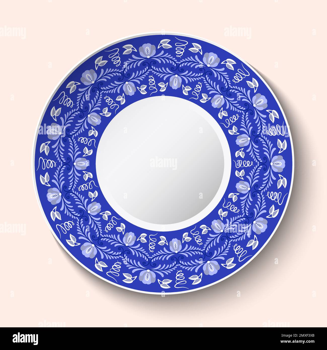 Ethnic dark blue plate Decor for interior decoration, table setting ...