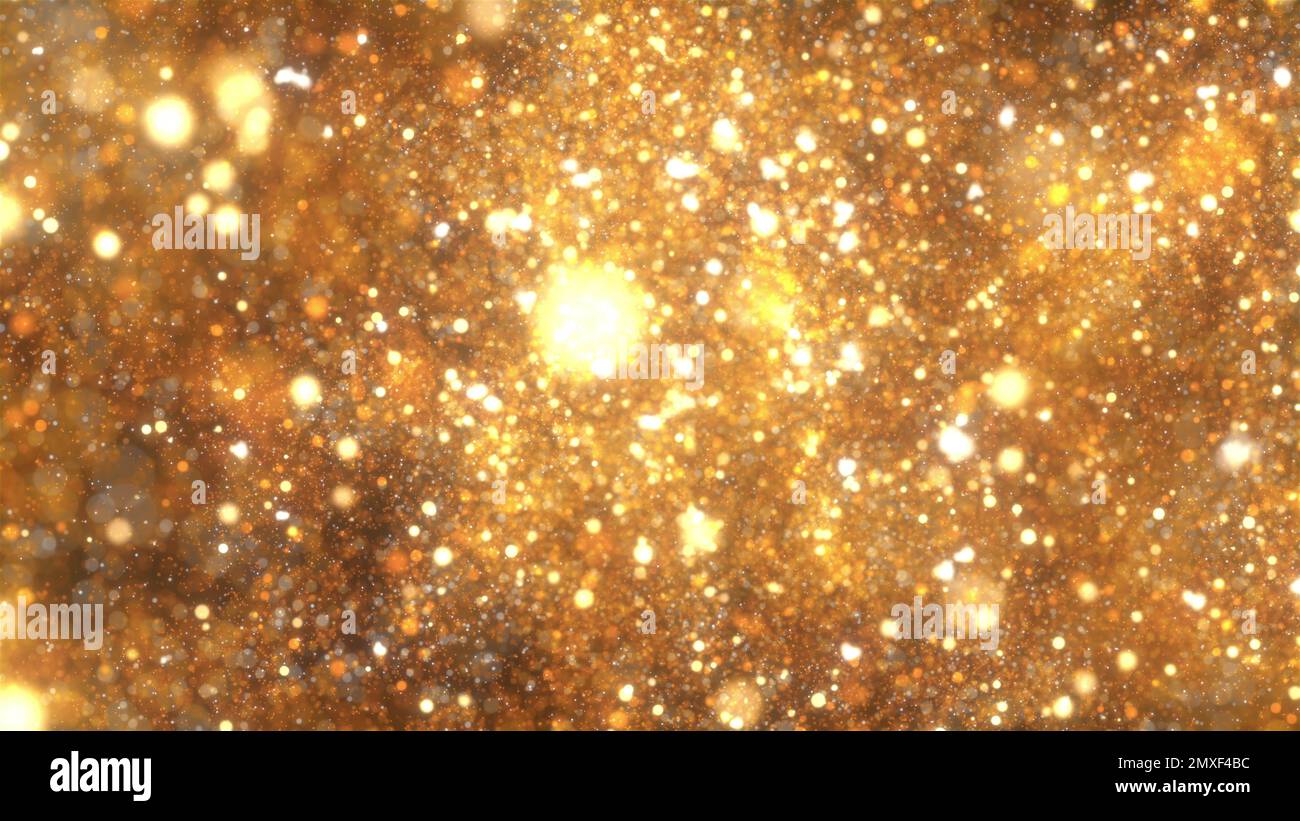 Gold embers particles. Computer generated 3d render Stock Photo - Alamy