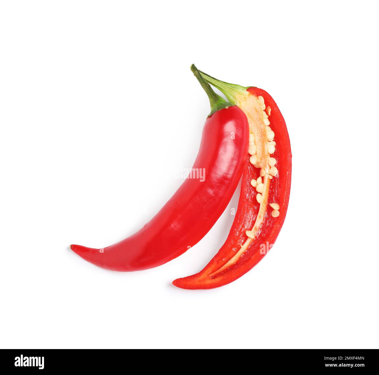 Cut red hot chili pepper hi-res stock photography and images - Alamy