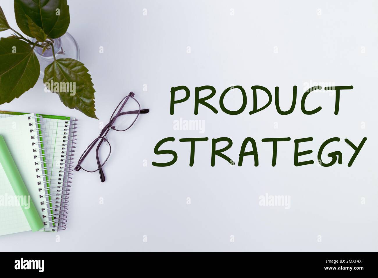 Writing displaying text Product Strategy, Business showcase long term ...