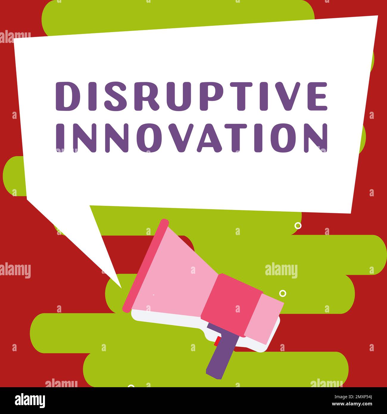 Sign displaying Disruptive Innovation, Word Written on Transformation ...