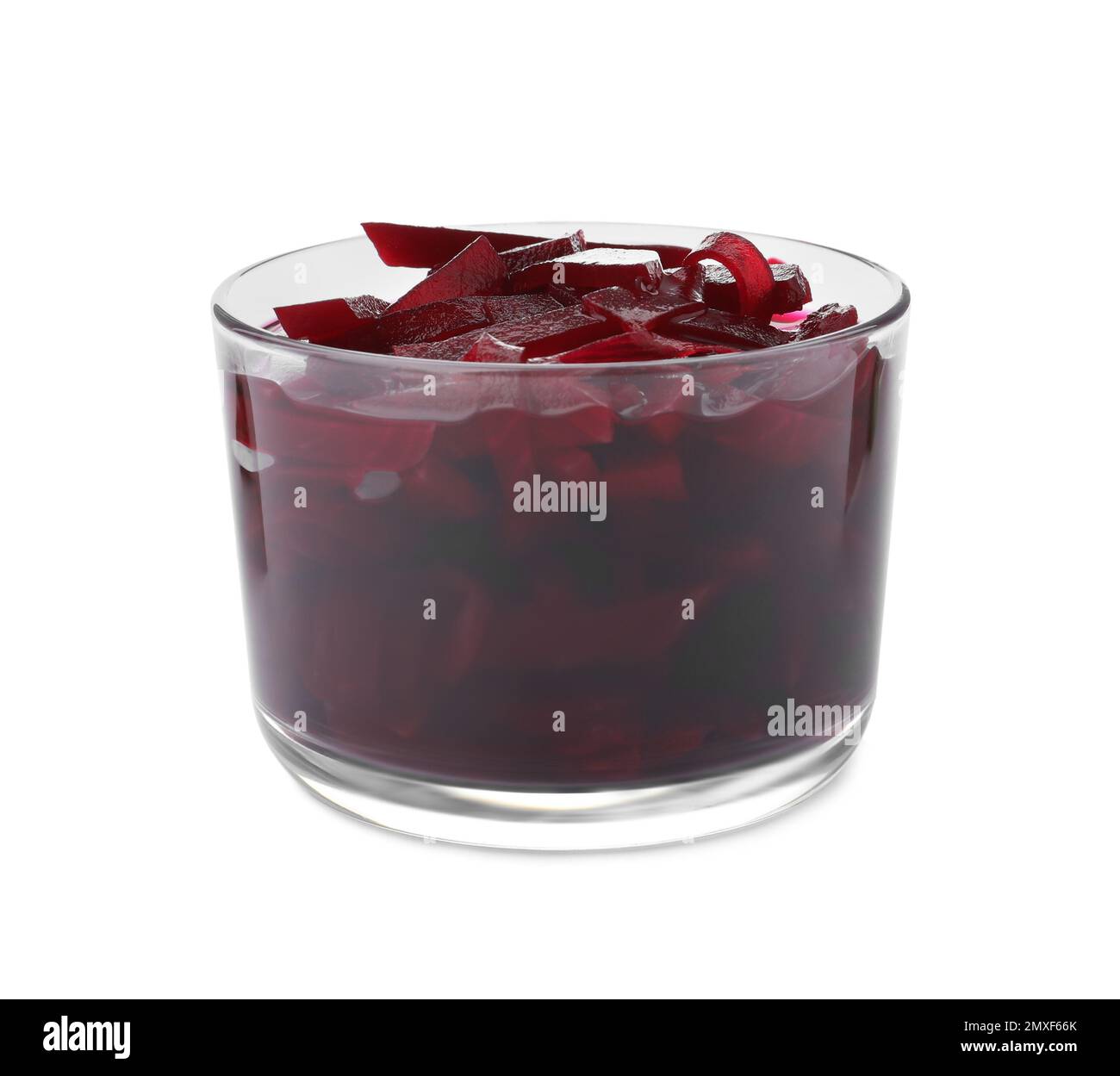 Pickled beets in glass bowl isolated on white Stock Photo - Alamy