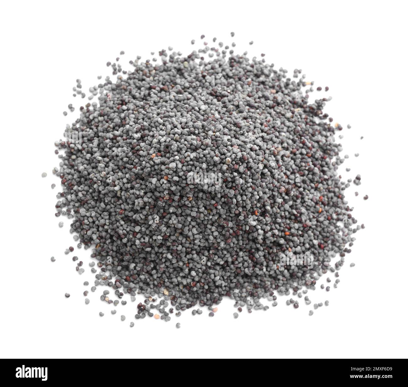Pile of dry poppy seeds isolated on white, top view Stock Photo - Alamy