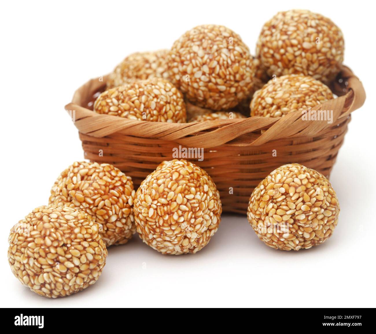 Sesame caramel laddu very popular in Indian subcontinent Stock Photo ...