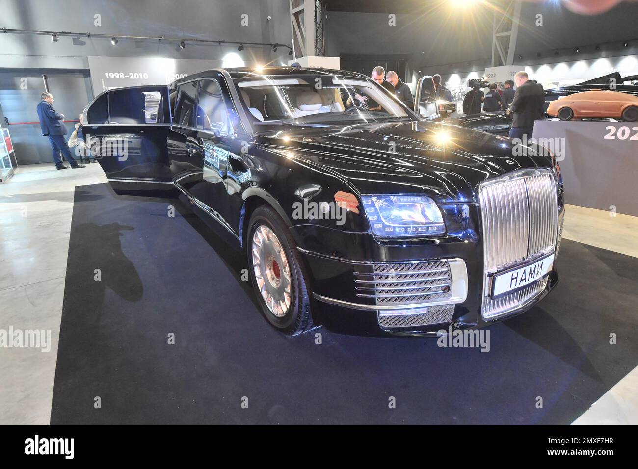 Moscow. Aurus limousine at an exhibition 'Design under a signature ...