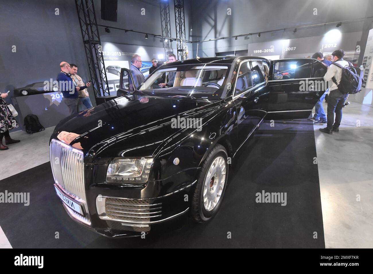 Moscow. Aurus limousine at an exhibition 'Design under a signature ...