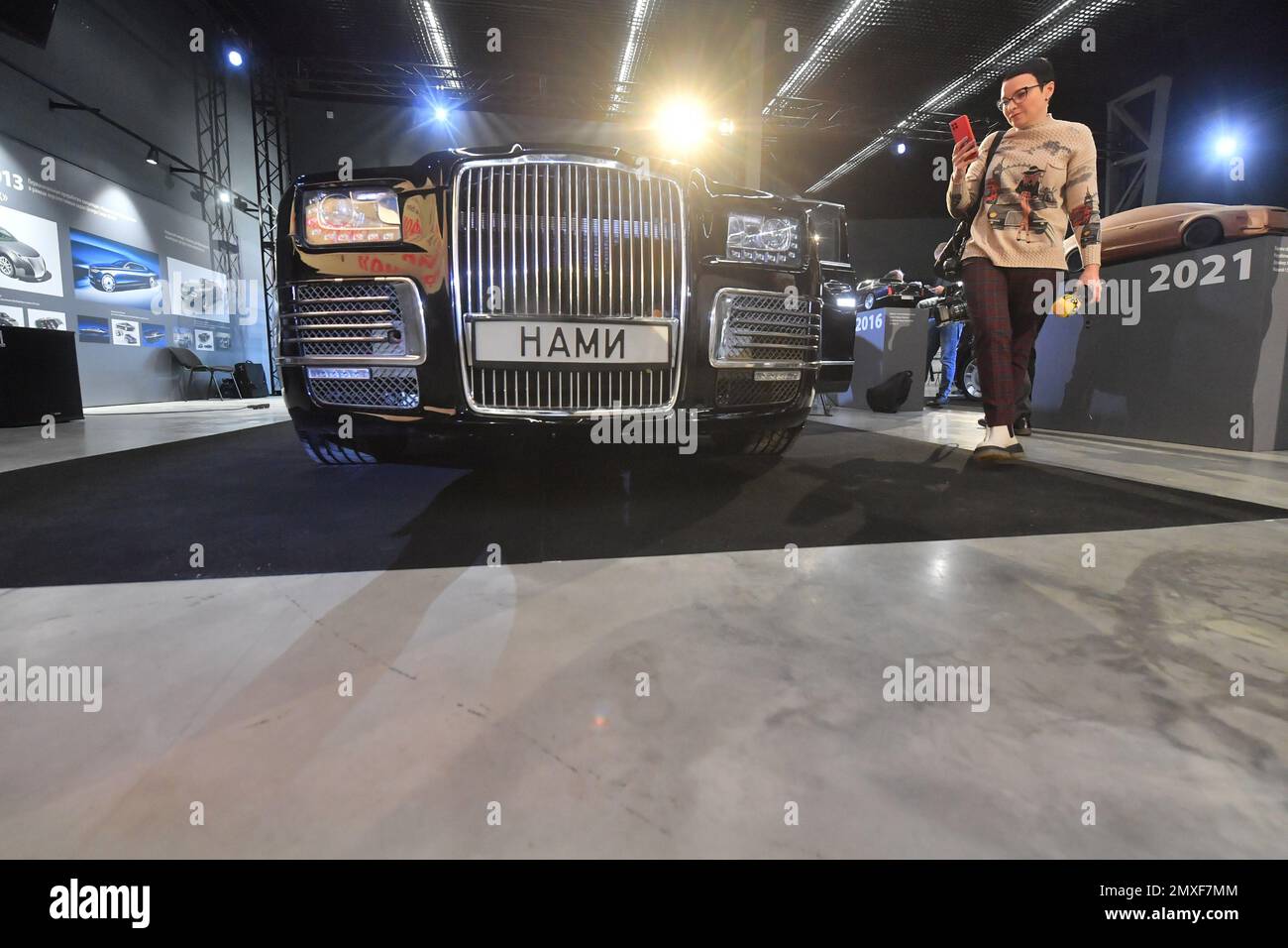 Moscow. Aurus limousine at an exhibition 'Design under a signature ...