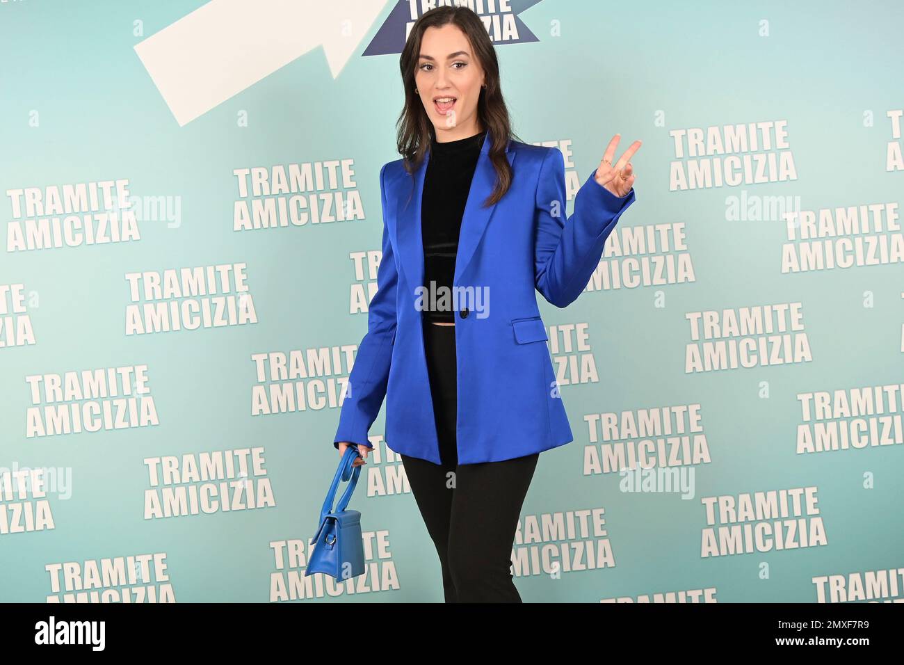Valeria Angione attends a photocall of the movie "Tramite amicizia" at ...