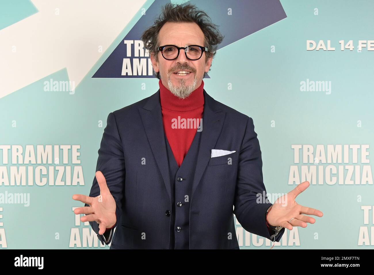 Germano Lanzoni attends a photocall of the movie "Tramite amicizia" at ...