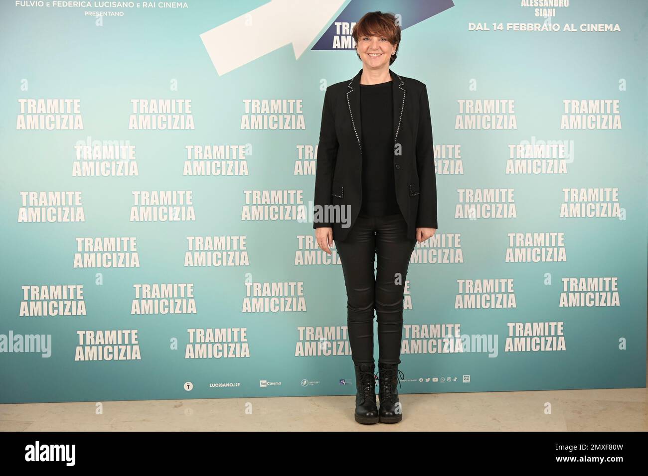 Debora Villa attends a photocall of the movie "Tramite amicizia" at the ...