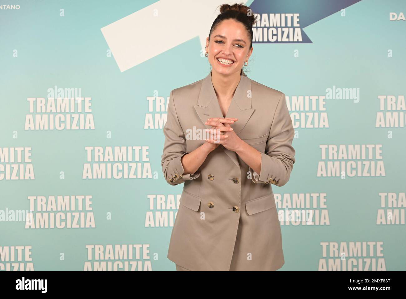 Matilde Gioli attends a photocall of the movie "Tramite amicizia" at ...