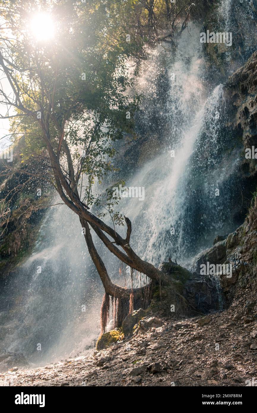 Birth of the Pitarque river. Province of Teruel Stock Photo - Alamy