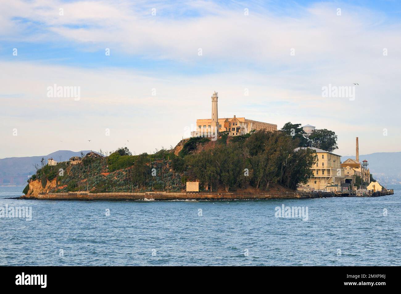 Alcatraz Island National Park, in the San Francisco Bay, in California ...