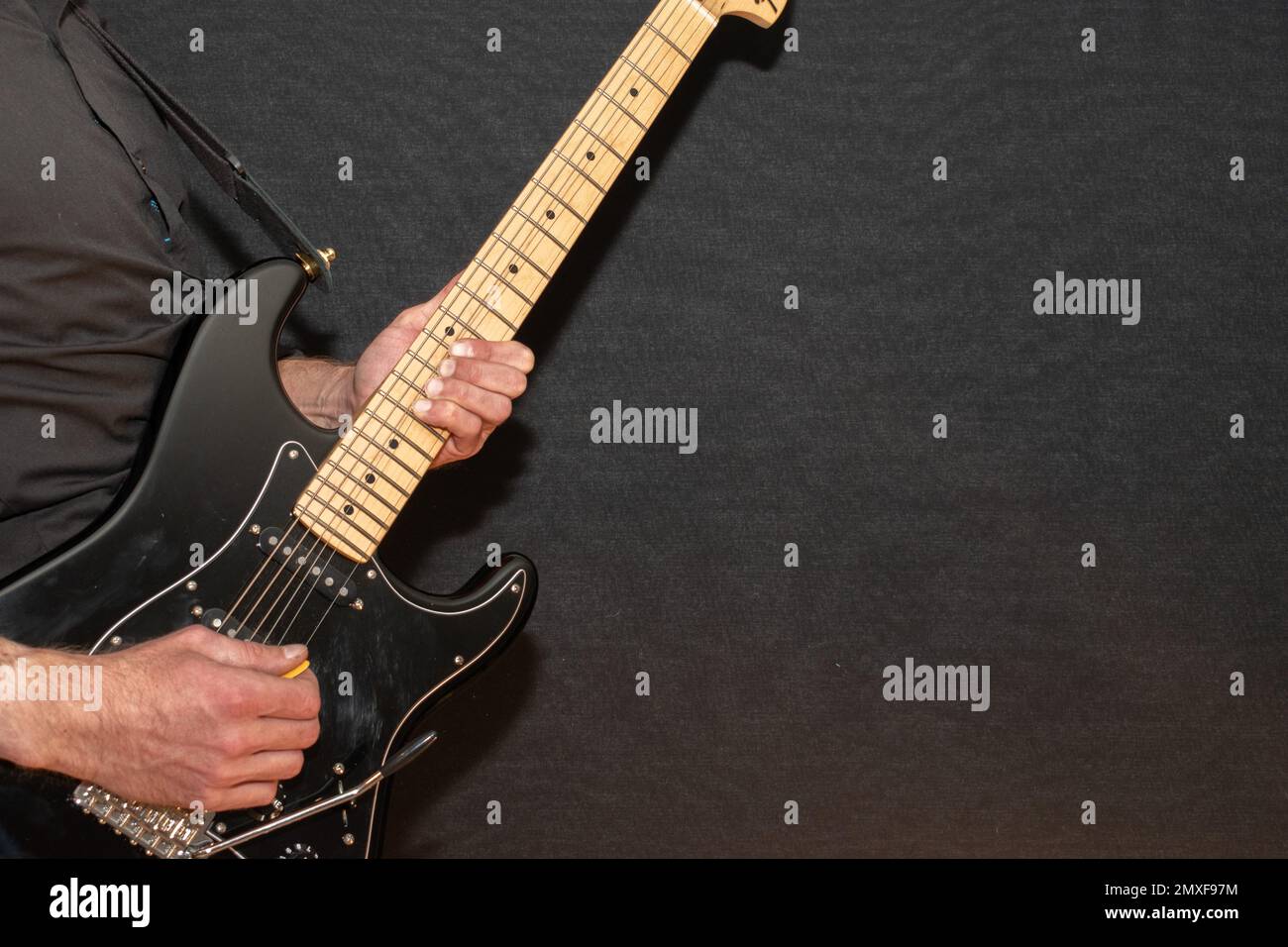Vaduz, Liechtenstein, December 23, 2022 Artist is performing with a ...