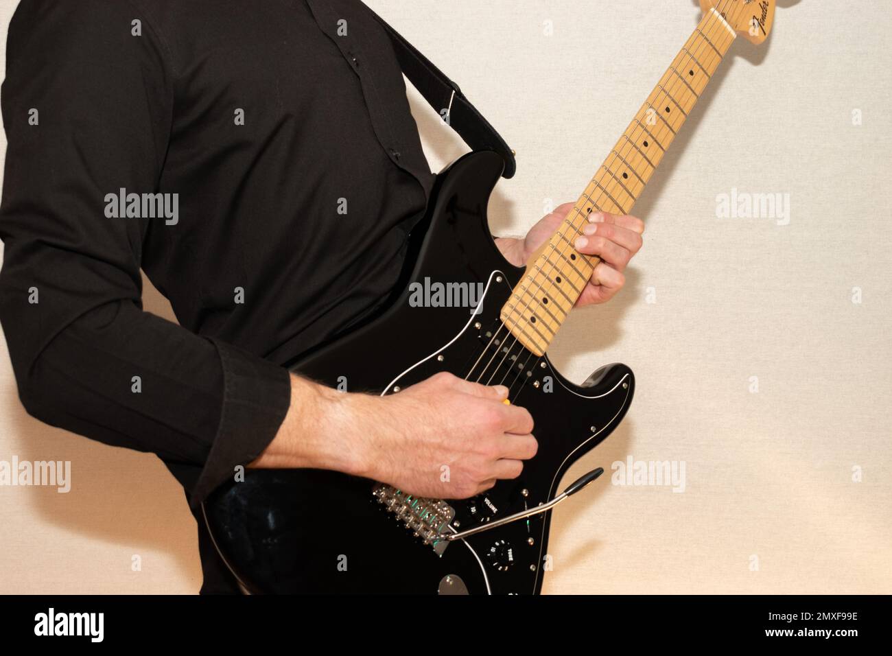 Vaduz, Liechtenstein, December 23, 2022 Artist is performing with a ...