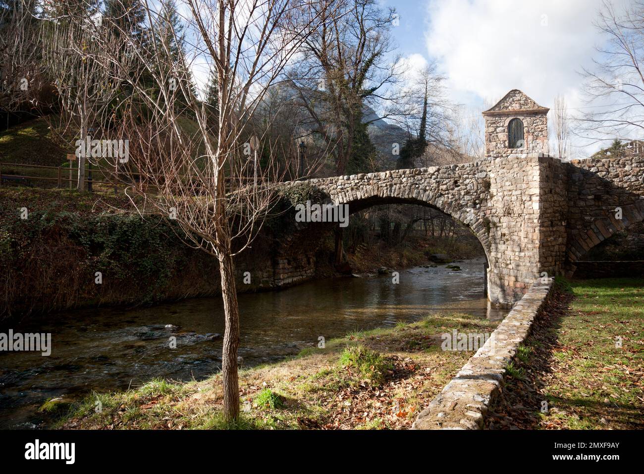 beautiful corner in medieval village Stock Photo - Alamy