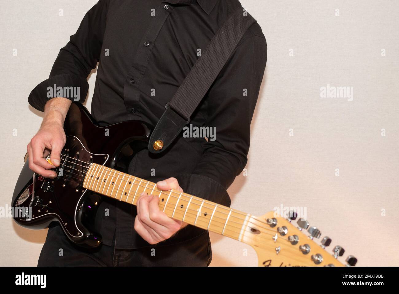 Vaduz, Liechtenstein, December 23, 2022 Artist is performing with a ...