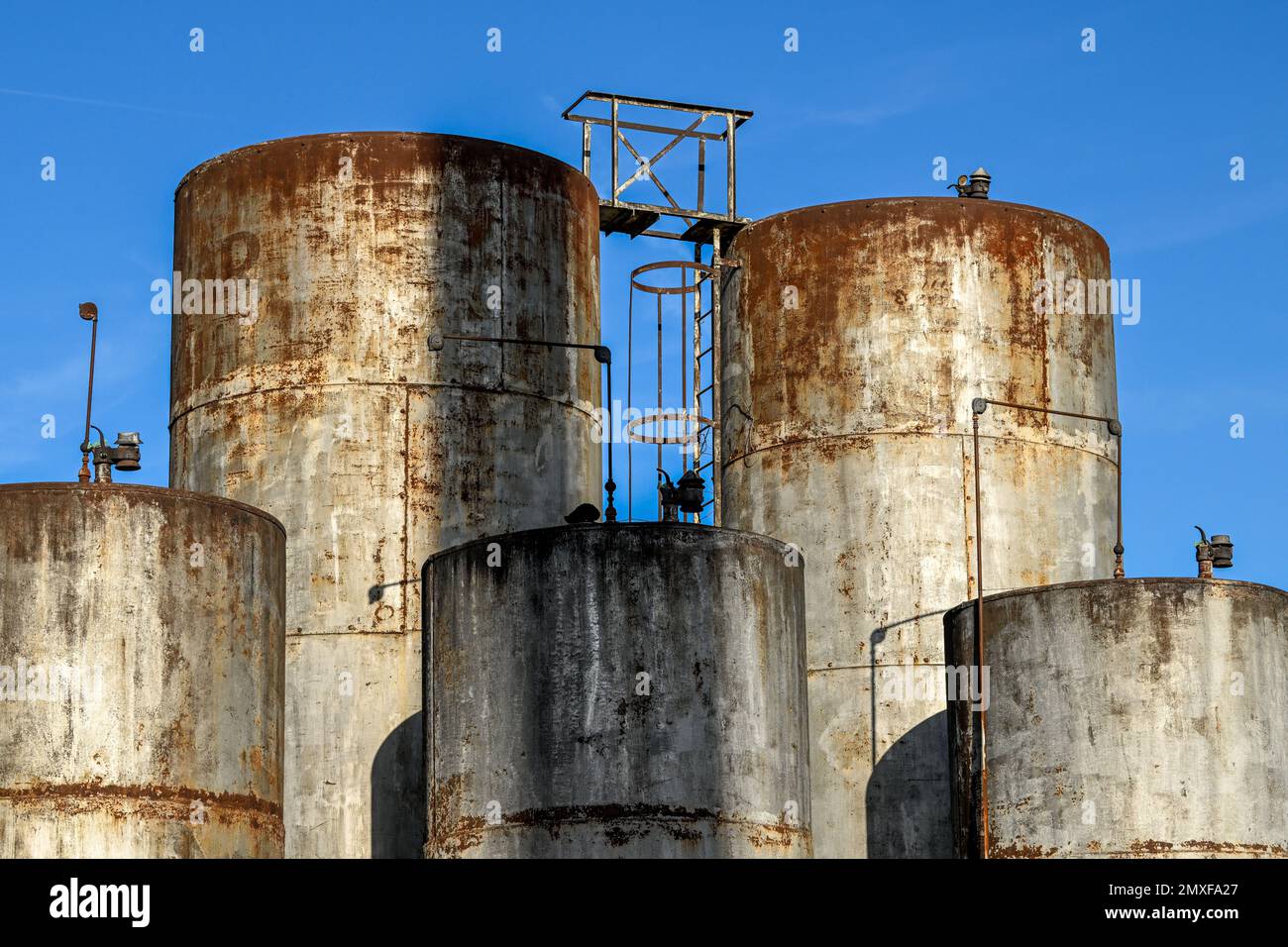 Old rusty storage tanks abandoned hi-res stock photography and images ...