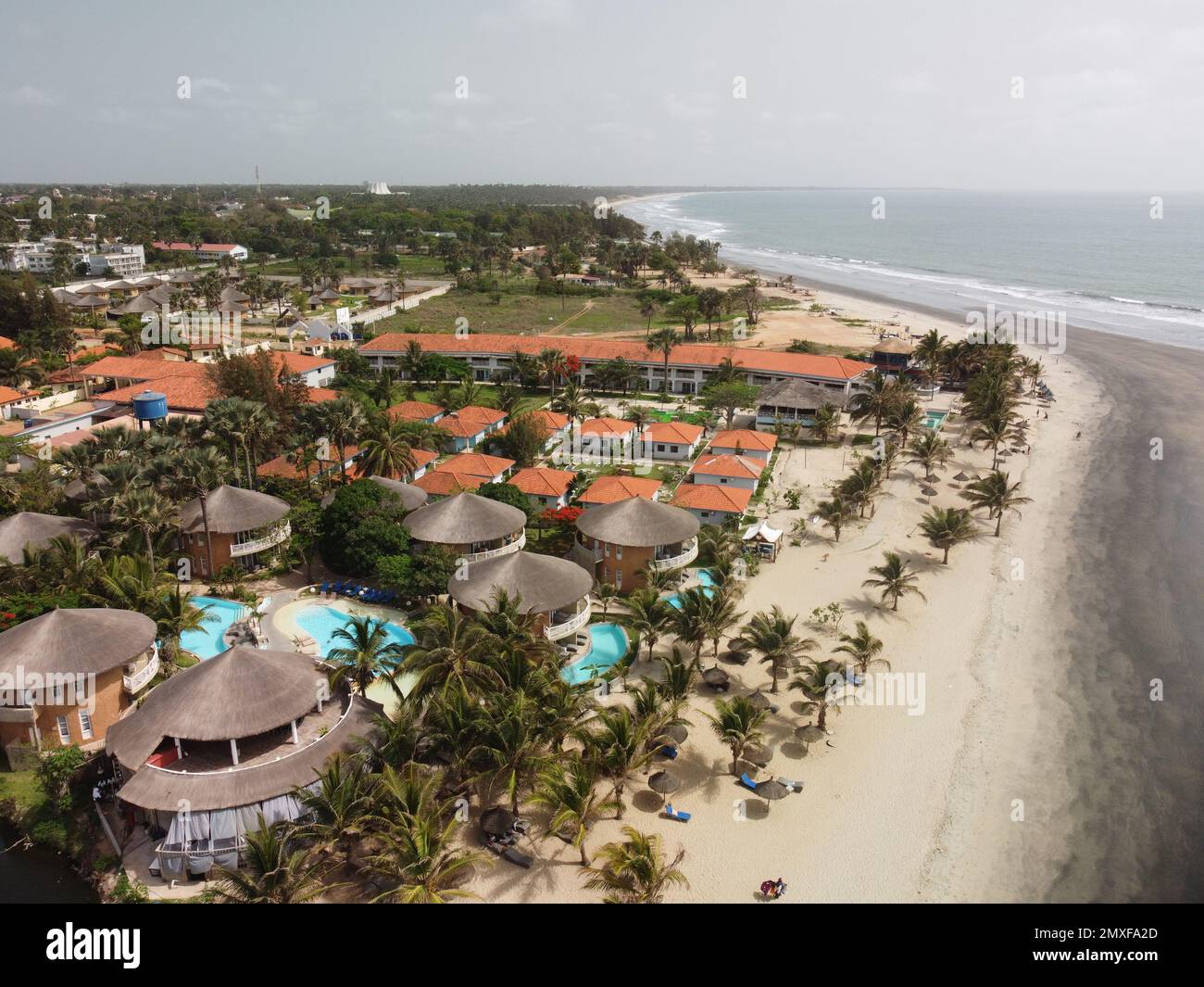 An aerial view of vacation homes on the beach Stock Photo - Alamy