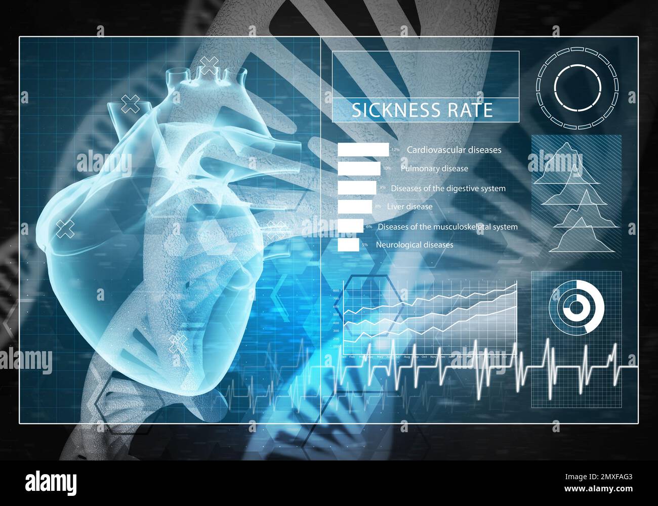 Medicine user interface Stock Photo - Alamy