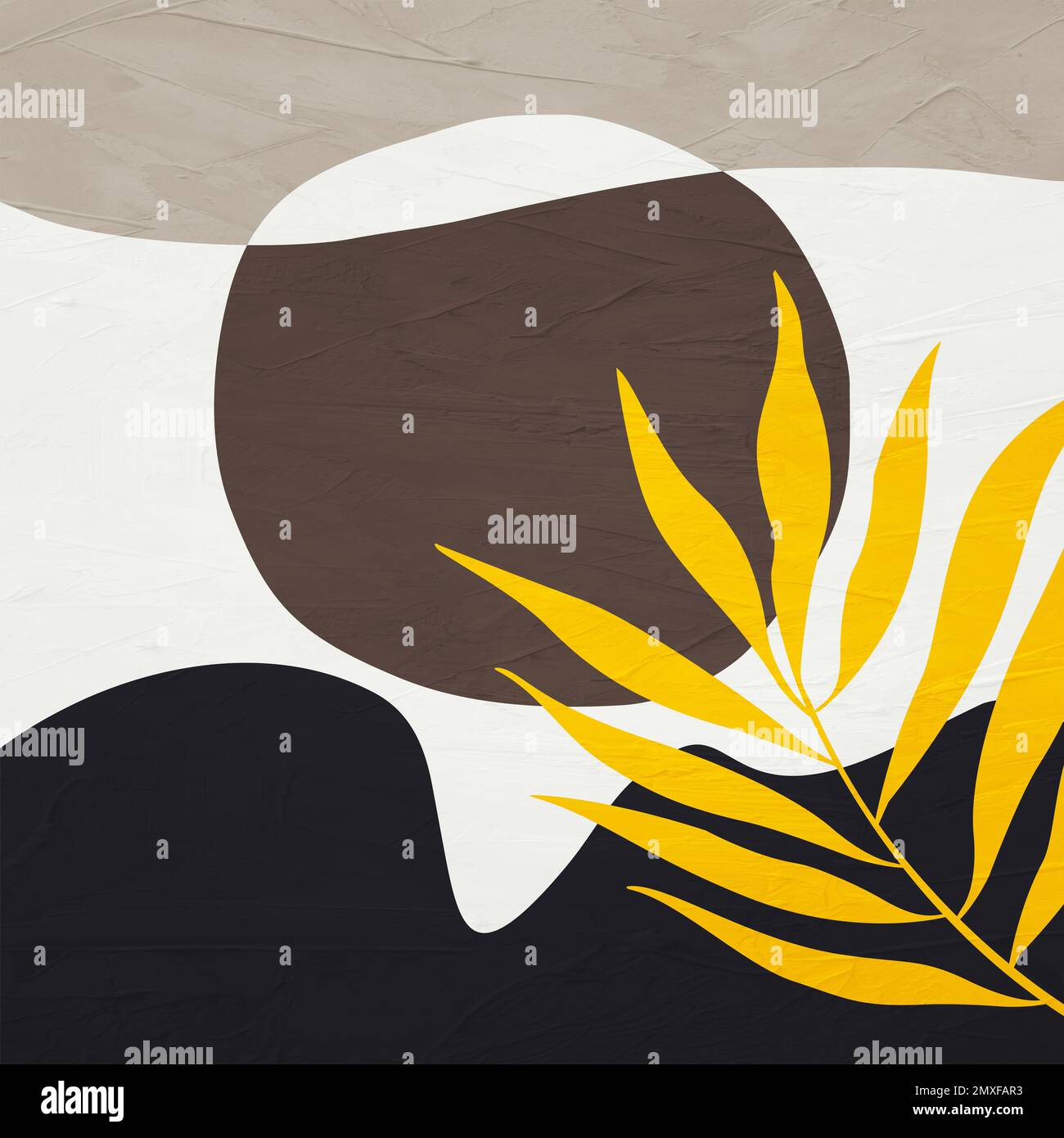 minimalist tropical botanical abstract art of leaves from Nature ...