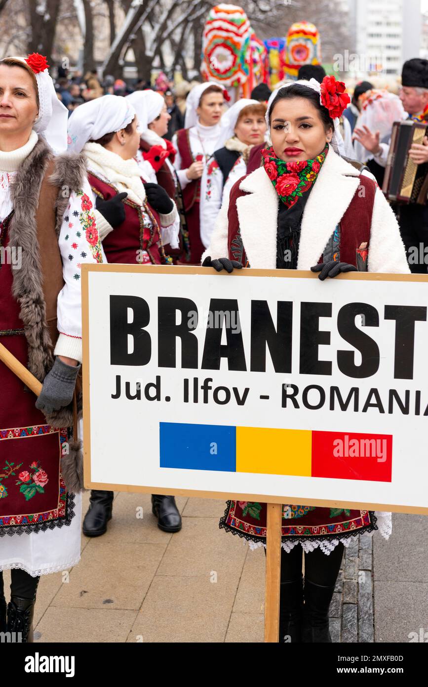Masked dancers romania hi-res stock photography and images - Alamy