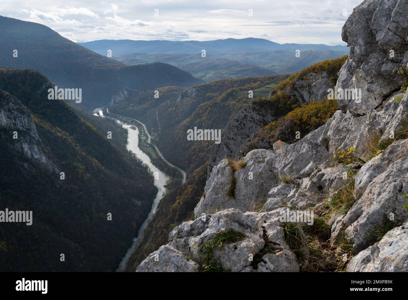 Vrbas river canyon near Banja Luka known as Tijesno canyon, Bosnia and ...