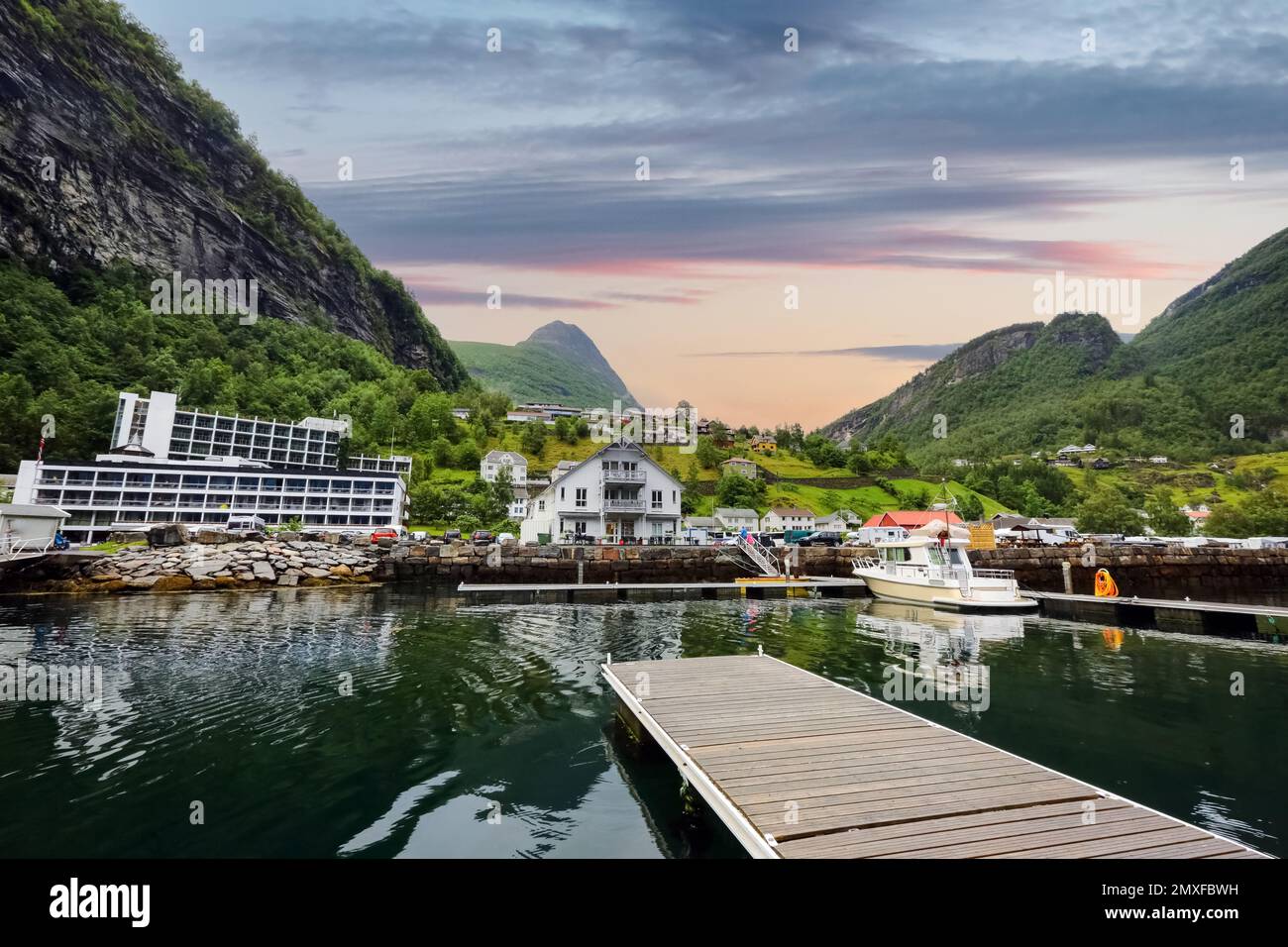Norwegian Geiranger fjord (UNESCO World Heritage Site), with majestic ...