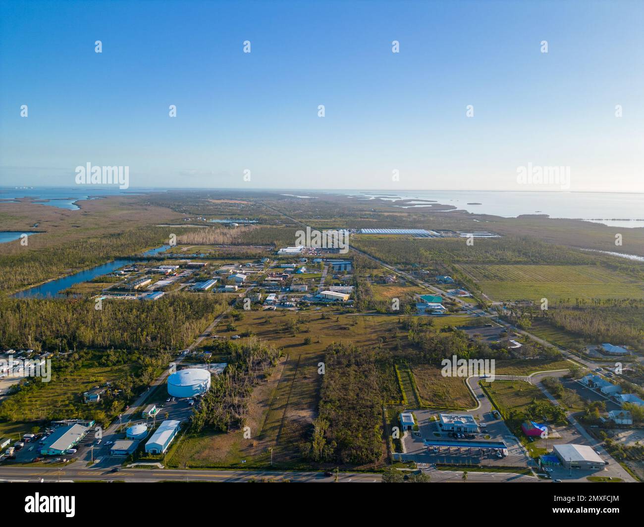 Island hurricane aerial aftermath hi-res stock photography and images ...