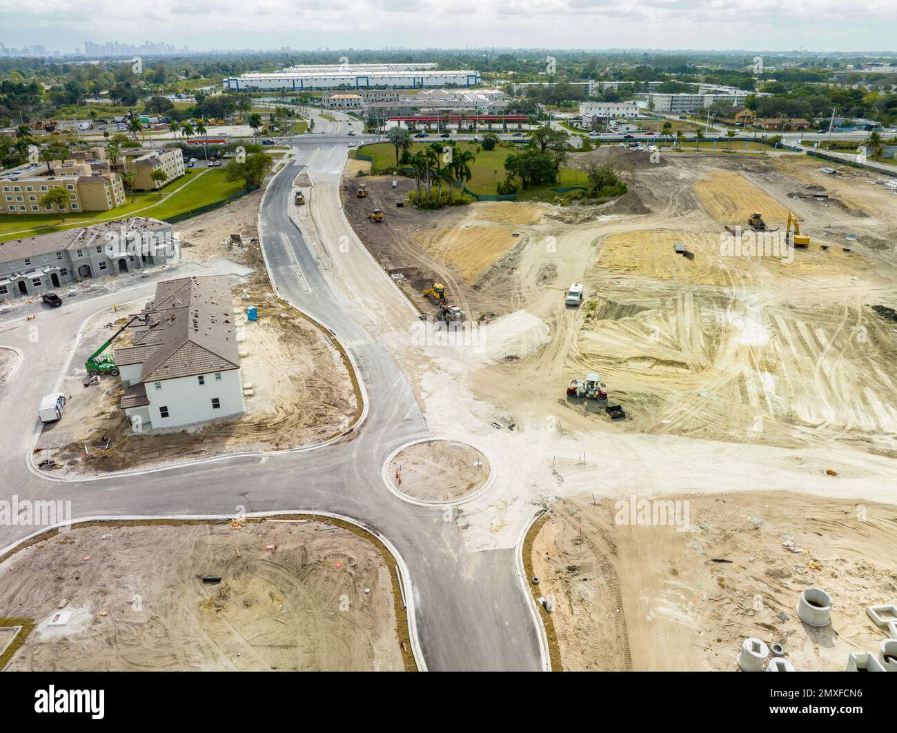 Miami, FL, USA - January 28, 2023: Aerial photo Lennar at Westview ...