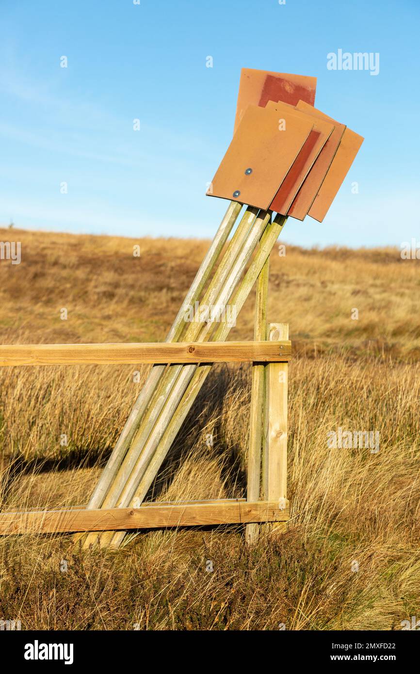Fire Beaters ready for use on a hill in Perthsire Stock Photo - Alamy