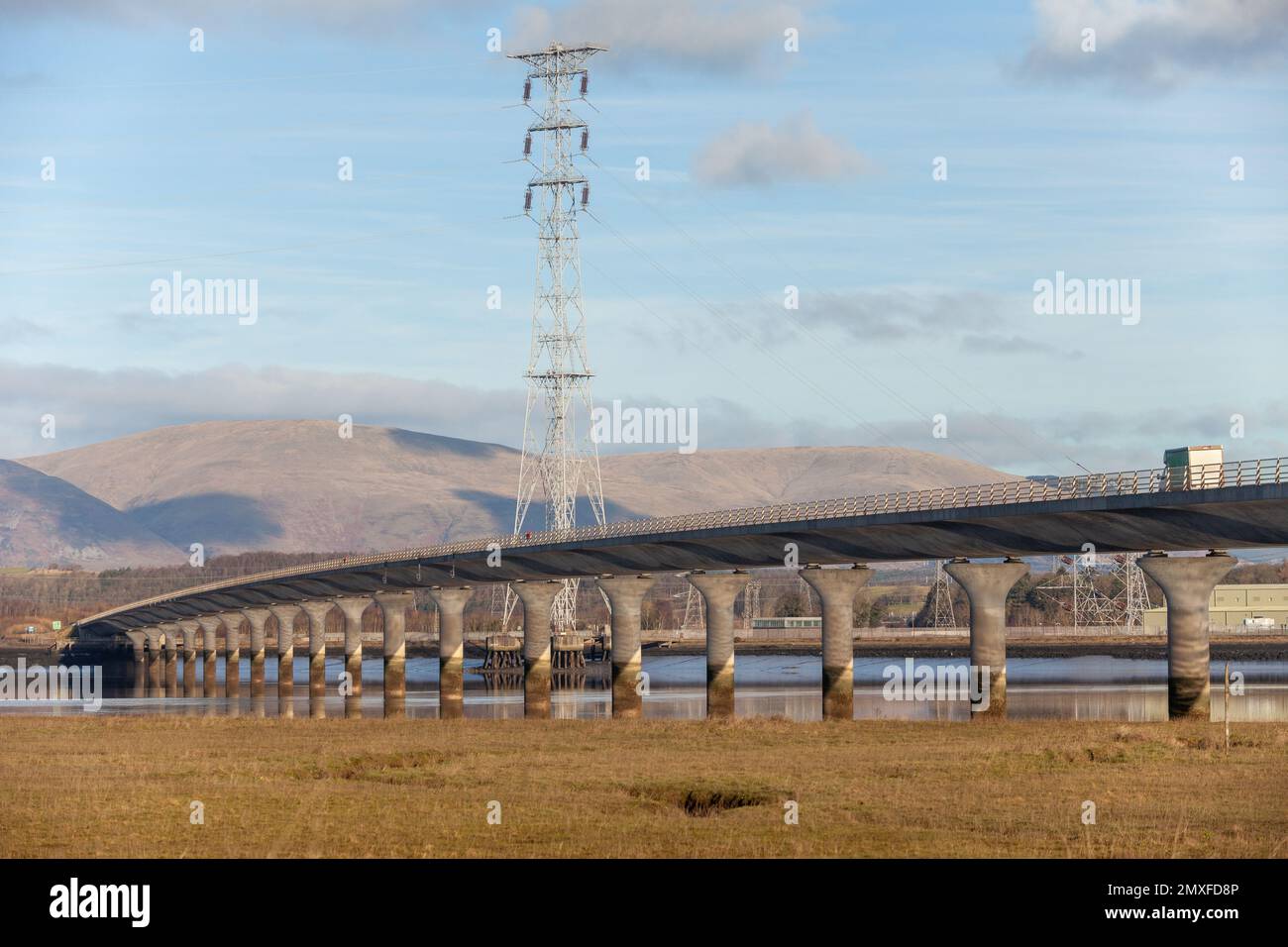 Clackmannanshire Bridge over the Firth of Forth in Scotland which ...